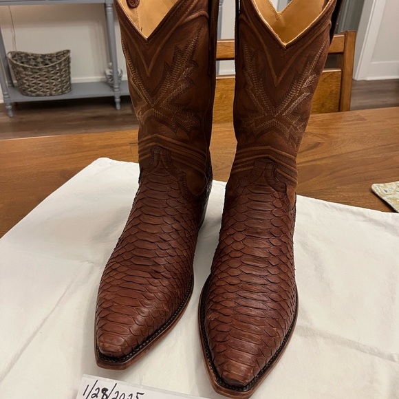 Tecovas | Shoes | Tecovas Ultra Rare Brick Python Cowboy Boots Size ...